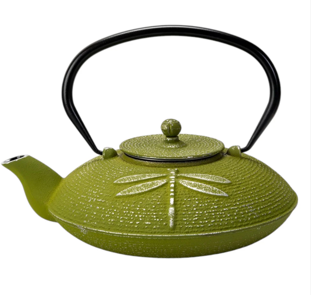Green Dragonfly Design 37oz Cast Iron Tea Pot by Urbban Tokyo – The Tea Lab